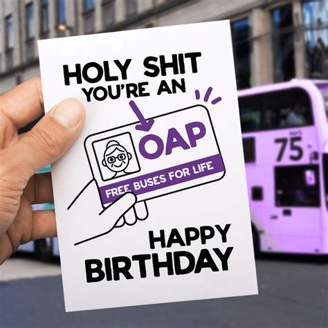 Oap Birthday Female Birthday Bus Pass Etsy
