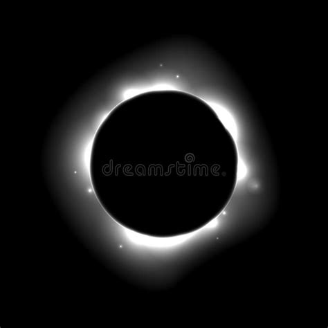 Full Moon Eclipse Concept Illustration Set Of Moon Phases Or Stages