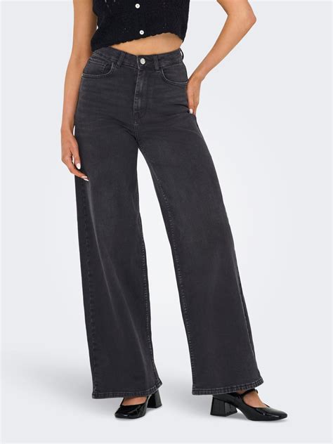 Onlmarla Høy Midje Wide Leg Fit Jeans Sort Only®