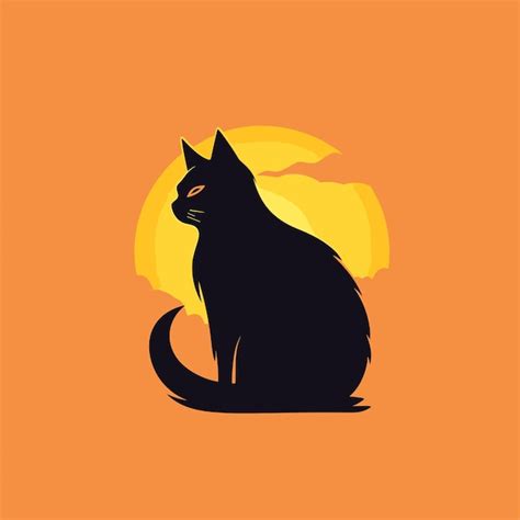 Premium Vector Hand Drawn Halloween Cat Illustration