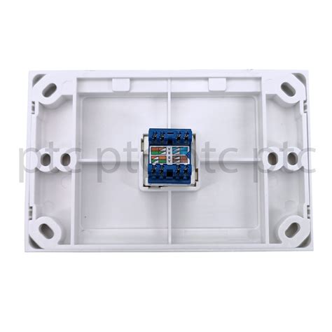1 Port Network Data Wall Plate Socket Cat6 Cat5 Ethernet Wallplate Kit Punch Down Ptcomputers