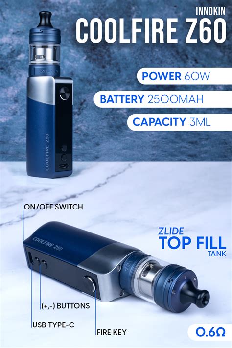 Innokin CoolFire Z60 ZLIDE Top Starter Kit 46 99