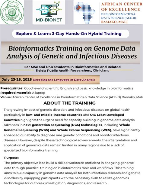 Bioinformatics Training On Genome Data Analysis Pdf