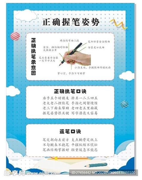 正确握笔姿势设计图广告设计广告设计设计图库昵图网