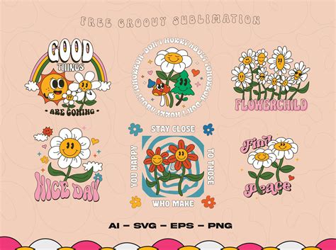 Daily Groovy Font Bundle Groovy Font Cricut Font Retro Etsy