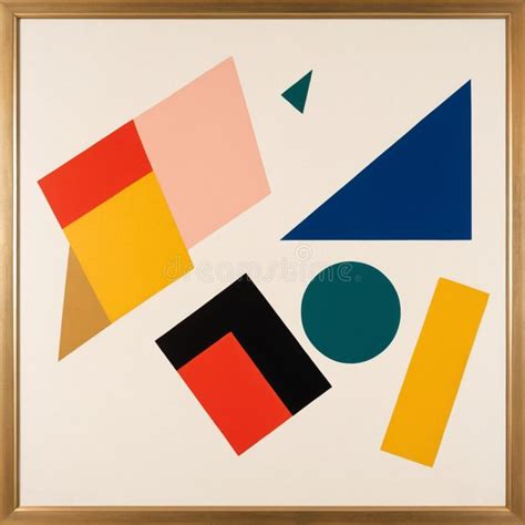 Dynamic Abstract Composition Featuring Geometric Shapes In Vibrant Colors Stock Illustration