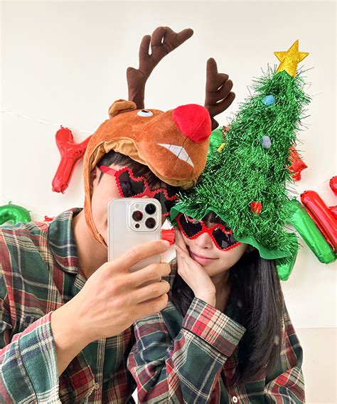 당일발송 루돌프 모자 크리스마스 파티 모자 인형 탈 소품 에이블리