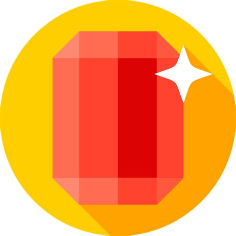 Ruby Flat Circular Flat Icon