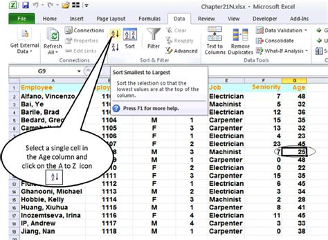 chapter 21 sorting data next generation excel modeling in excel for