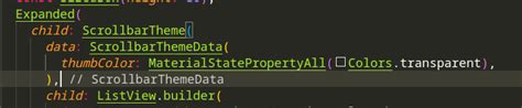 Android How To Set Scrollbar Colour In Flutter Stack Overflow