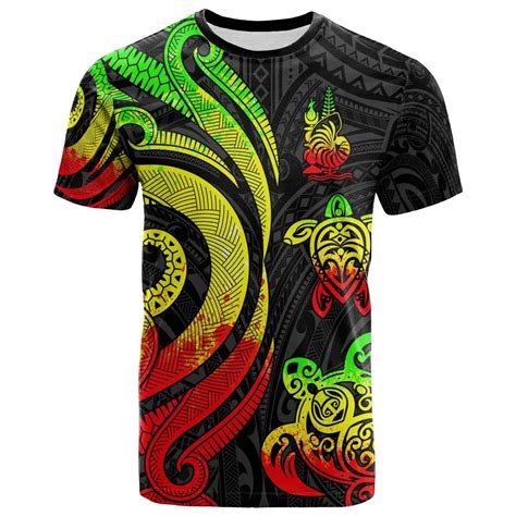 New Caledonia T Shirt Reggae Tentacle Turlte Unisex S Art Maori