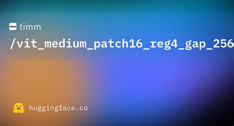 Timm Vit Medium Patch Reg Gap Sbb In K Hugging Face