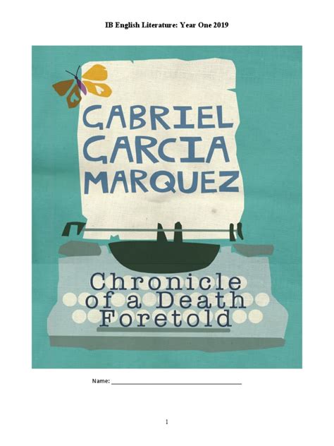Chronicle Foretold Booklet Pdf Gabriel García Márquez