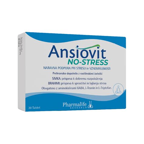 Ansiovit No-Stress, 30 tablet - Spletna lekarna Plavž