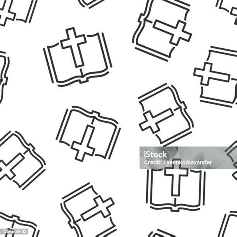 Icône De Livre De Bible Dans Le Modèle Plat Illustration Vectorielle De