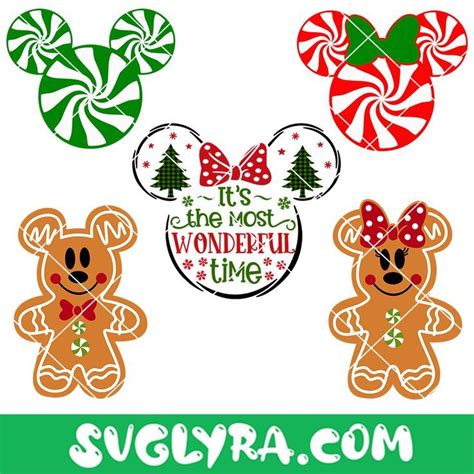 Mickey And Minnie Christmas Svg Disney Christmas Svg Gingerbread
