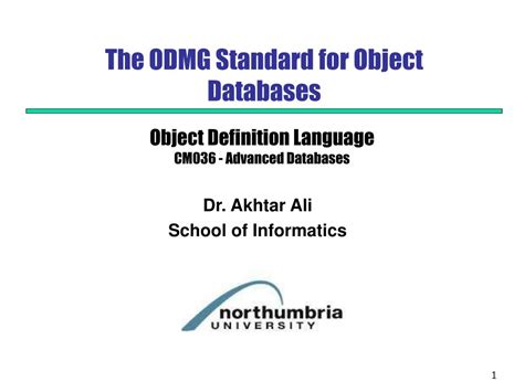 ppt the odmg standard for object databases powerpoint presentation