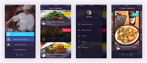 Free Restaurant App Ui Freebies Fribly