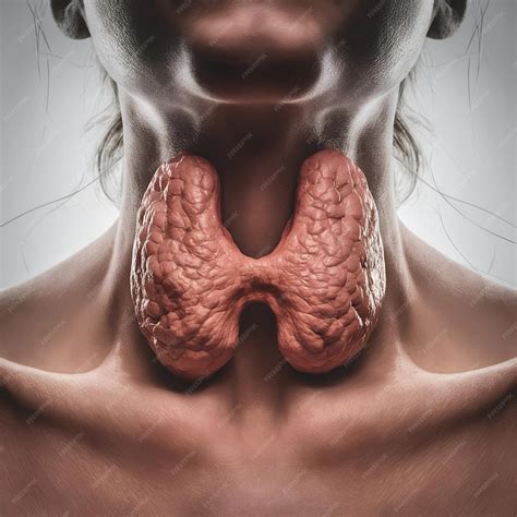 Medical Closeup Of Swollen Thyroid Gland Detailed Image Showing Nodular