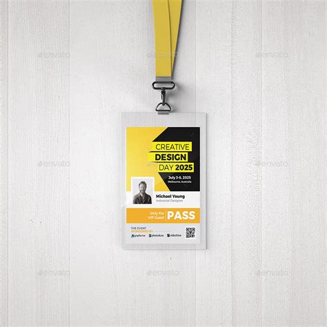 Eventconference Vip Pass Id Template Print Templates Graphicriver