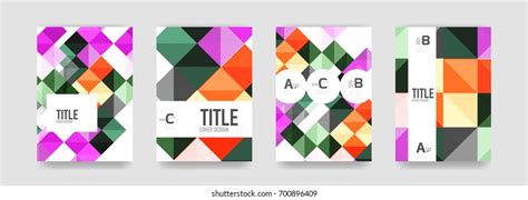 브로셔 커버 템플릿 세트 스톡 일러스트 686513821 Shutterstock