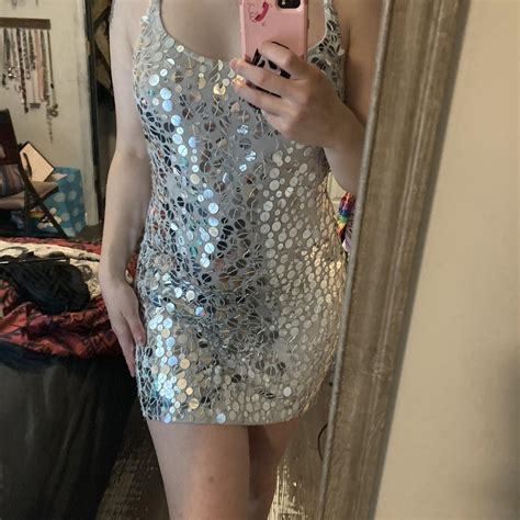 All Sequin Mini Bebe Dress Missing A Few Sequins Depop