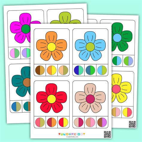 Flower Leaf Printable Counting Preschool Activity Worksheets Library
