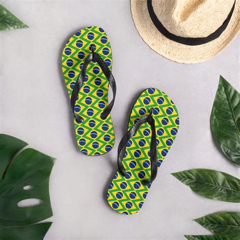 Brasilian Flip Flops Brazilian Flag Flip Flops Unisex Flip Flops Thong