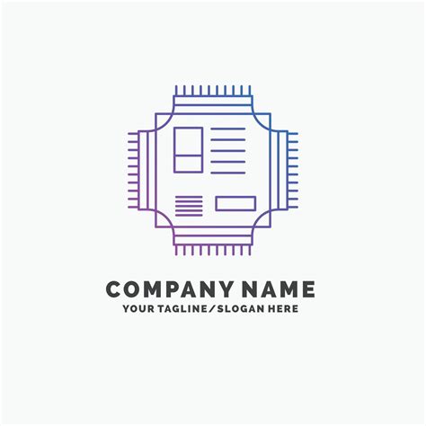 Chip Cpu Microchip Processor Technology Purple Business Logo