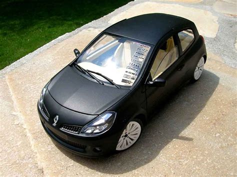 Coche Miniatura Renault Clio 3 RS 1 18 Solido 3 RS Noir Mat Jantes C4
