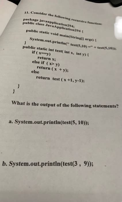 Solved 11 Consider The Following Recursive Functions