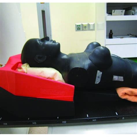 Female Rando ® Human Phantom With Tilted Wedge Immobilization Devices