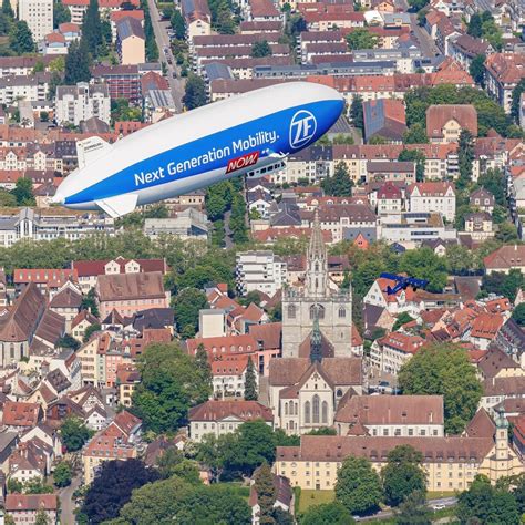 Zeppelin Nt Over Lake Constance R Airship