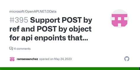 Support Post By Ref And Post By Object For Api Enpoints That Allow Both · Issue 395 · Microsoft