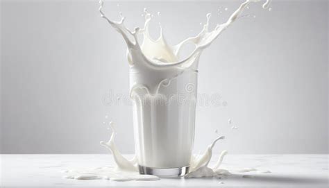 Splash Of White Yogurt Milk Plain White Ai Generated Stock Illustration Illustration Of