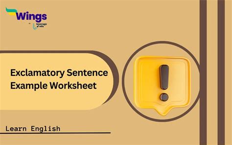 Exclamatory Sentence Example Worksheet Free Pdf
