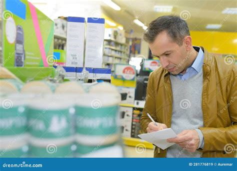 Male Client In Hardware Store Stock Image Image Of Handyman Supplies
