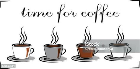 뜨거운 커피 컵입니다 커피에 대 한 시간입니다 개념입니다 벡터 일러스트입니다 0명에 대한 스톡 벡터 아트 및 기타 이미지 0명 개념 뜨거운 음료 Istock