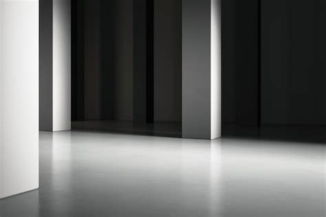 Premium Photo Advertisement Concept With Blank Glossy Concrete Floor