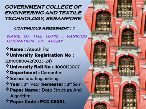 Various Operations Of Arraydata Structure Algorithmpptx