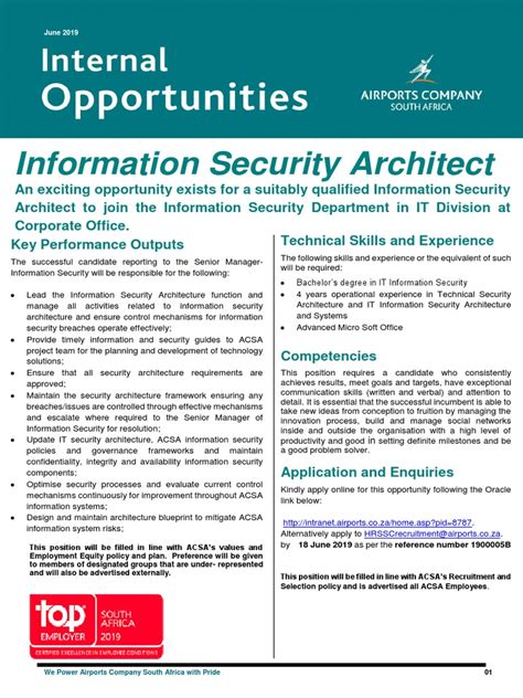 Information Security Architect Pdf Information Security Computer