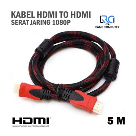 Jual Kabel Hdmi 5m Jaring Hdmi 5m Hdmi 5 Meter Cable Hdmi Serat Shopee Indonesia