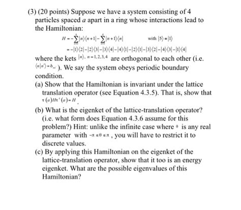 Solved Suppose We Have A System Consisting Of 4 Particles