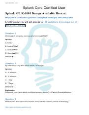 Splunk Splk Certification Study Guide Course Hero