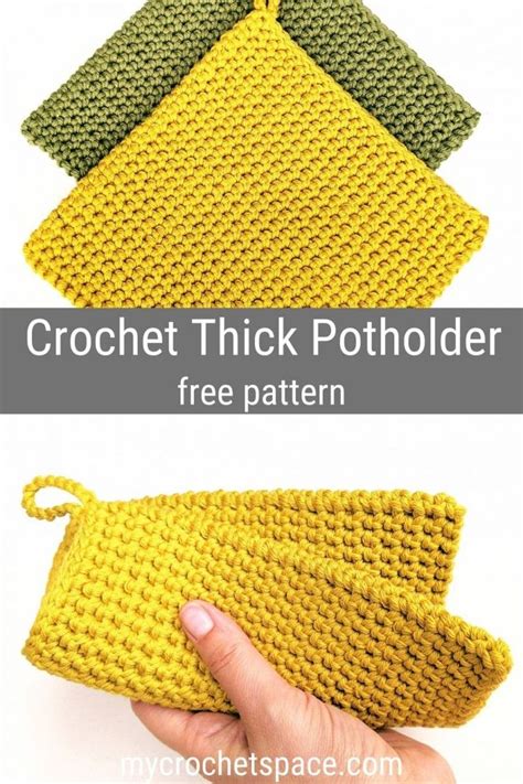 HOW TO CROCHET THERMAL STITCH POTHOLDER Crochet Potholder Patterns