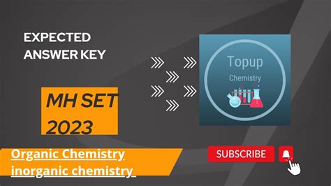 Mh Set Organic Inorganic Chemistry Expected Answer Key 2023 Mhset