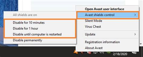 Cómo desactivar Avast temporalmente2020