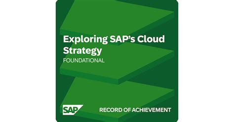 Exploring Saps Cloud Strategy Record Of Achievement Credly