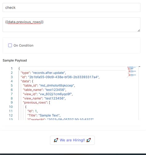 Bug Couldnot Send The Sample Payload Data To Mail Using Webhook