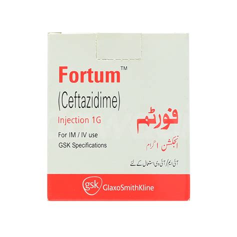 Buy Gsk Fortum Injection 1g Online In Pakistan My Vitamin Store